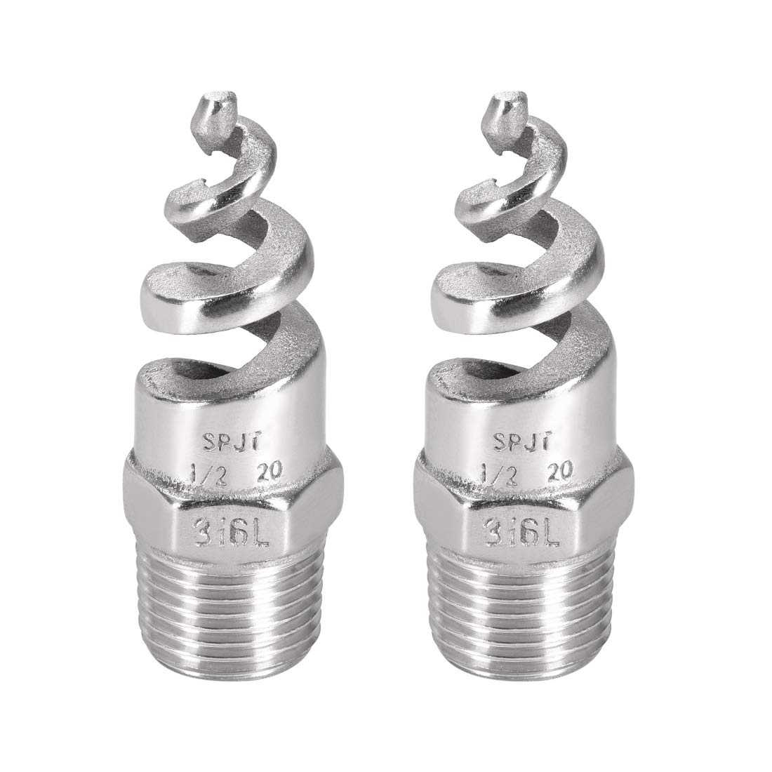 sourcing map Spiral Cone Atomization Nozzle, 1/2BSPT 316 Stainless ...