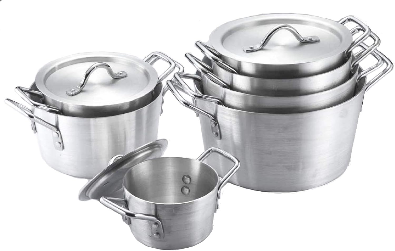 Amazon.com: Uniware Professional Aluminum Cookeware Set of 7, 1.5, 2.75 ...