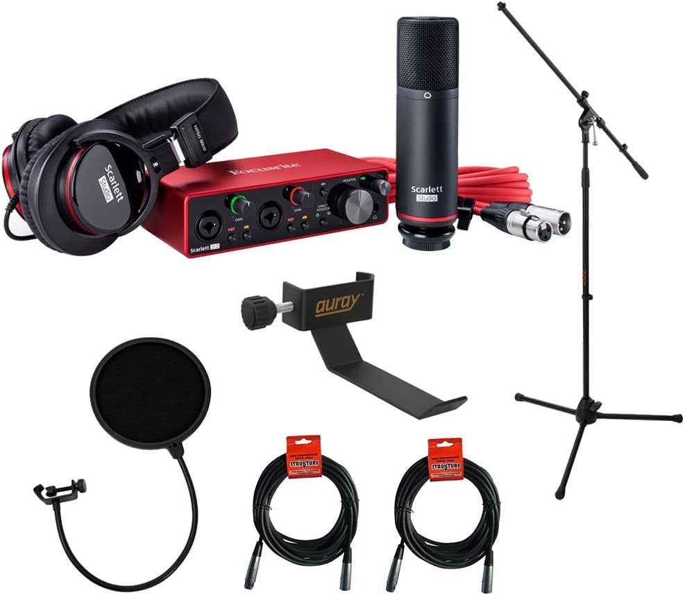 Amazon.com: Focusrite Scarlett 2i2 Studio 3rd Gen 2-in, 2-out USB Audio ...