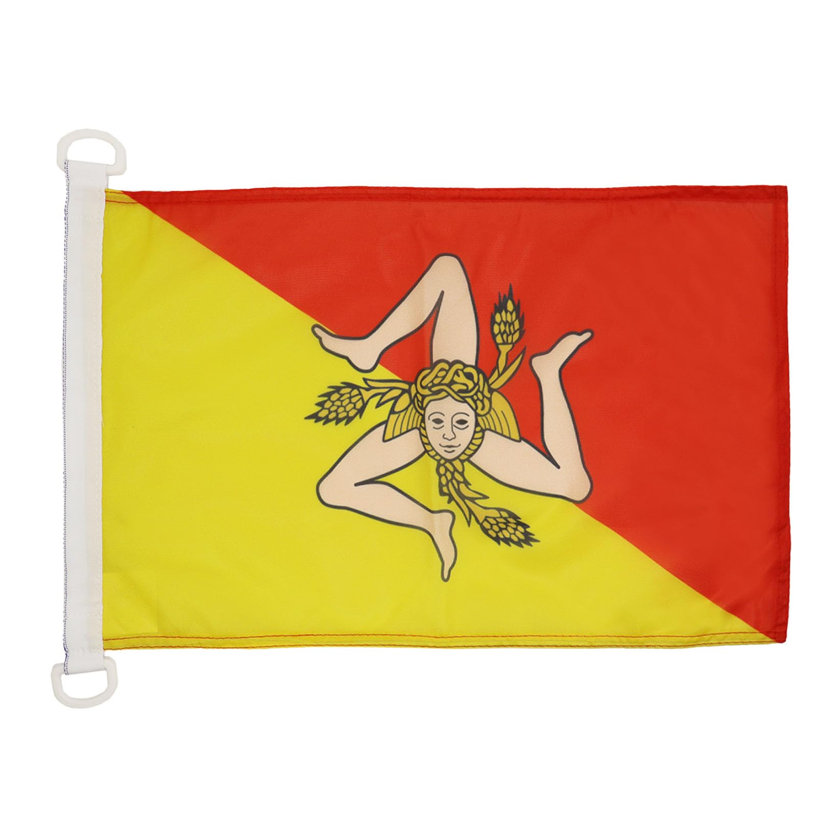 Amazon.com : Sicily NAUTICAL Flag 18'' x 12'' - Italy - Sicilian flags ...