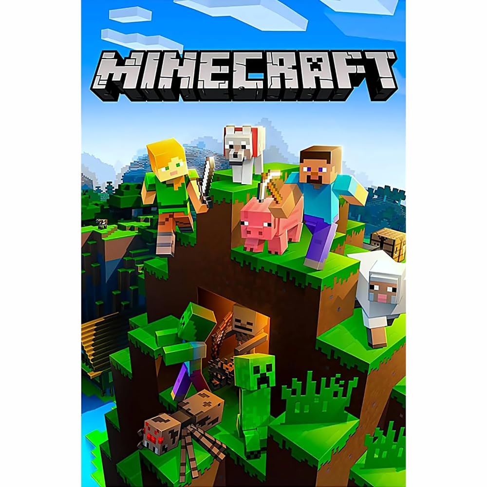 POSTER WALLAH Minecraft Gaming Poster for Home Office and Student Room ...
