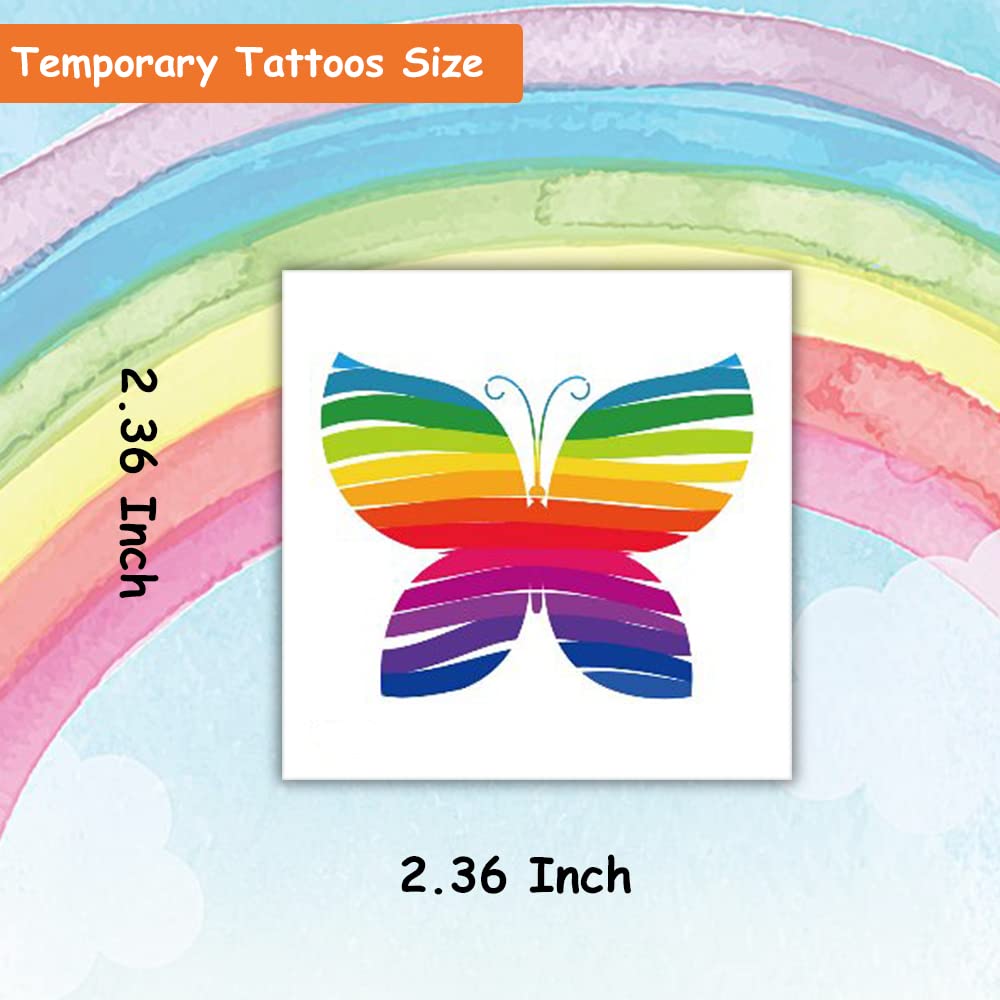 Rainbow Butterfly Tattoo