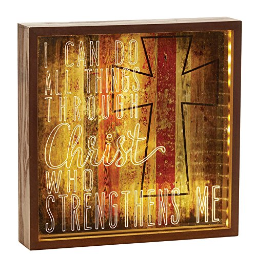 Faithworks Christian LED Lit Light Box Wall Décor, 11.75 x 11.75", I ...