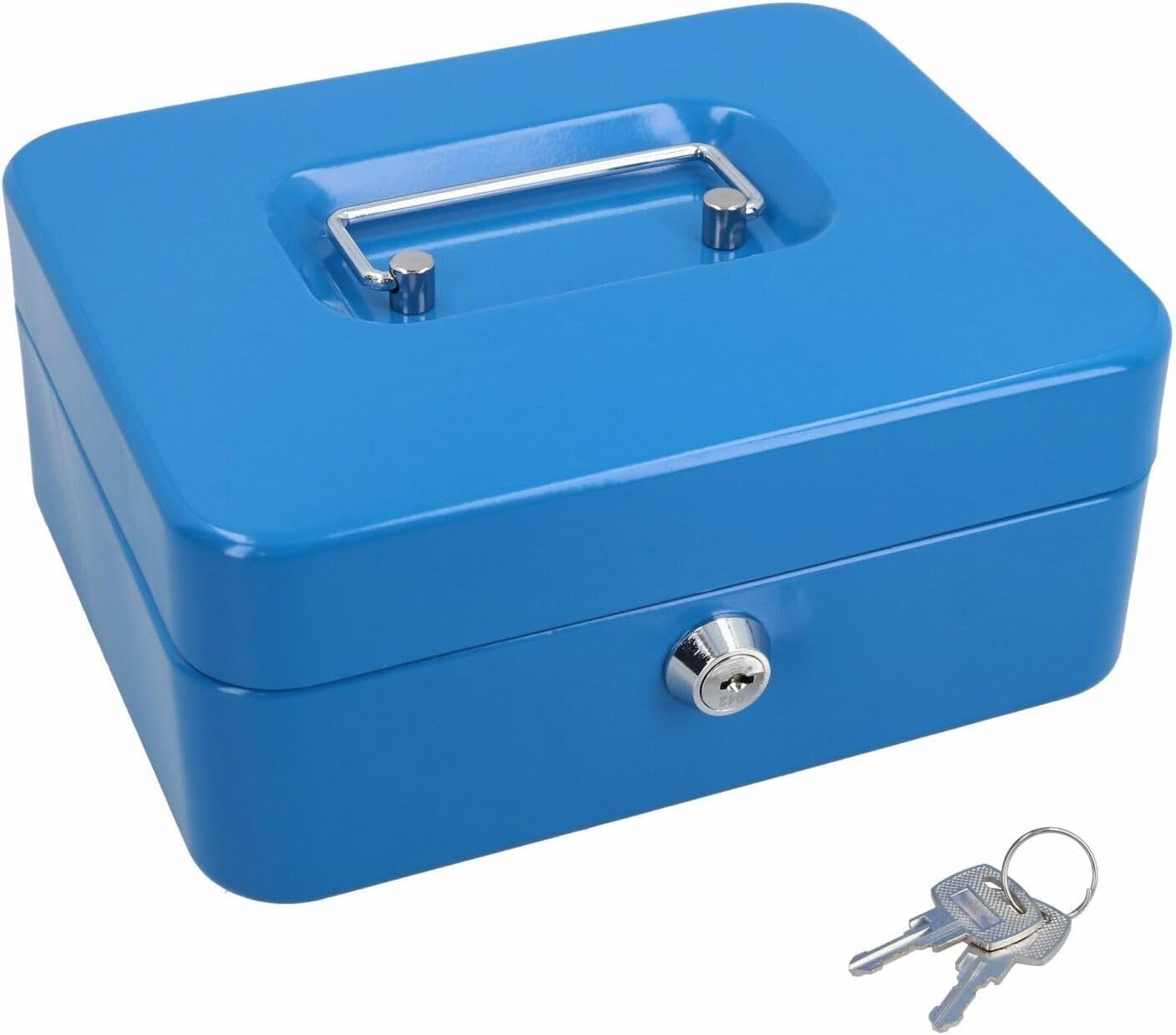 Luxtrous Metal Cash Box with Slot for Kids, Small Money Box with ...