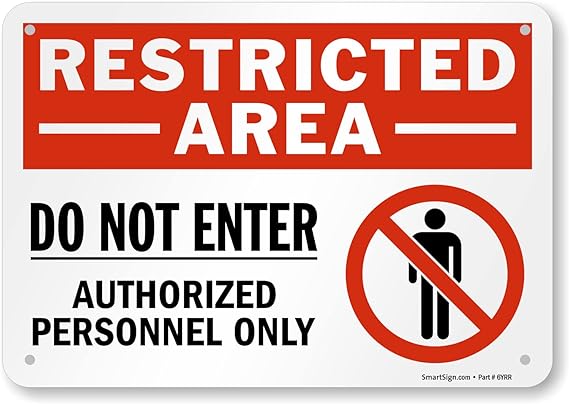Amazon SmartSign 7 X 10 Inch Restricted Area Do Not Enter amazon-smartsign-7-x-10-inch-restricted-area-do-not-enter