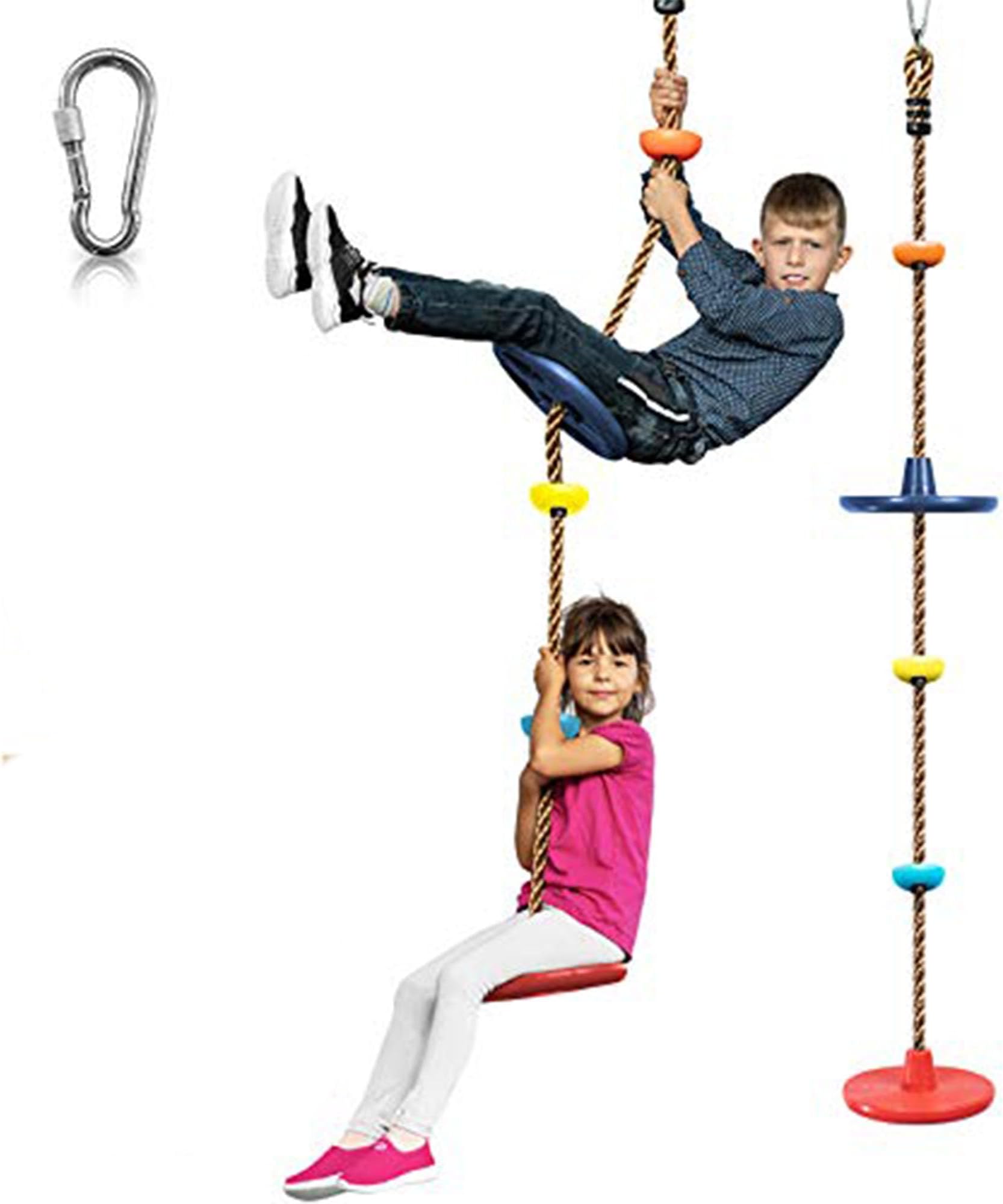 Amazon.com: Rope Swing for Tree - Climbing Rope for Kids - Disc Swings ...