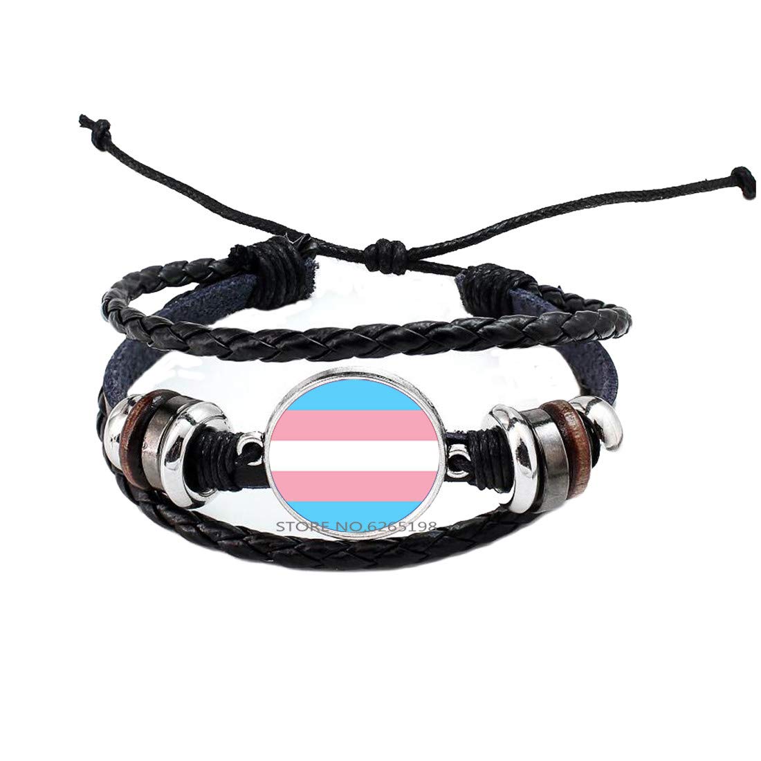 Amazon.com: Gxoloa Transgender Pride Bracelet,Transgender Flag ...