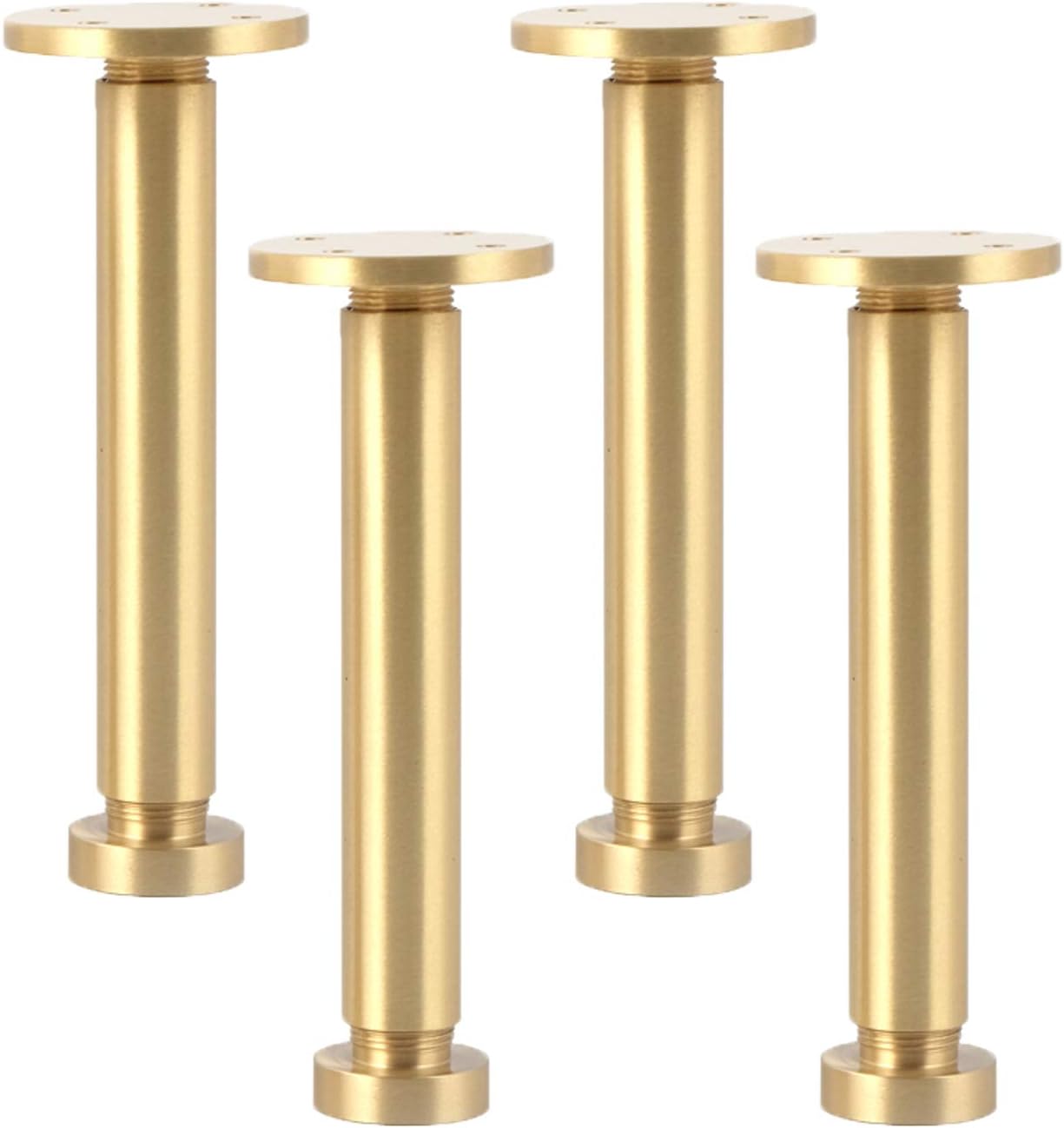 4 Furniture Legs Pure Copper Brass Cabinet Legs Adjustable Furniture ...