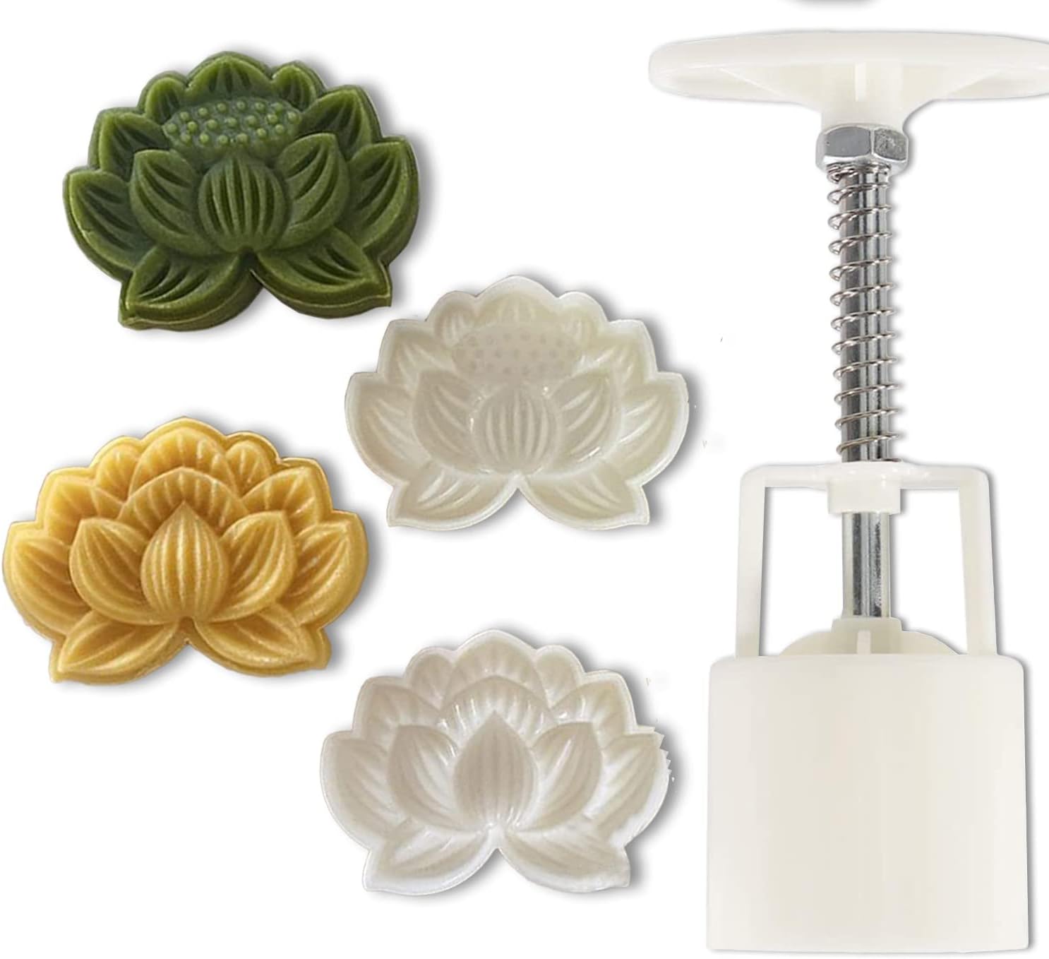 Amazon.com: A FEI Plastic Mooncake Mold 125/150g 3D Lotus Stamp Cookie ...