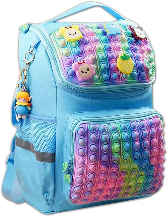Pop it bag for girls and boys | Kids school backpack | Blue popit ...