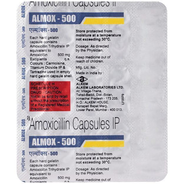 Almox 500 - Strip of 15 Capsules : Amazon.in: Health & Personal Care