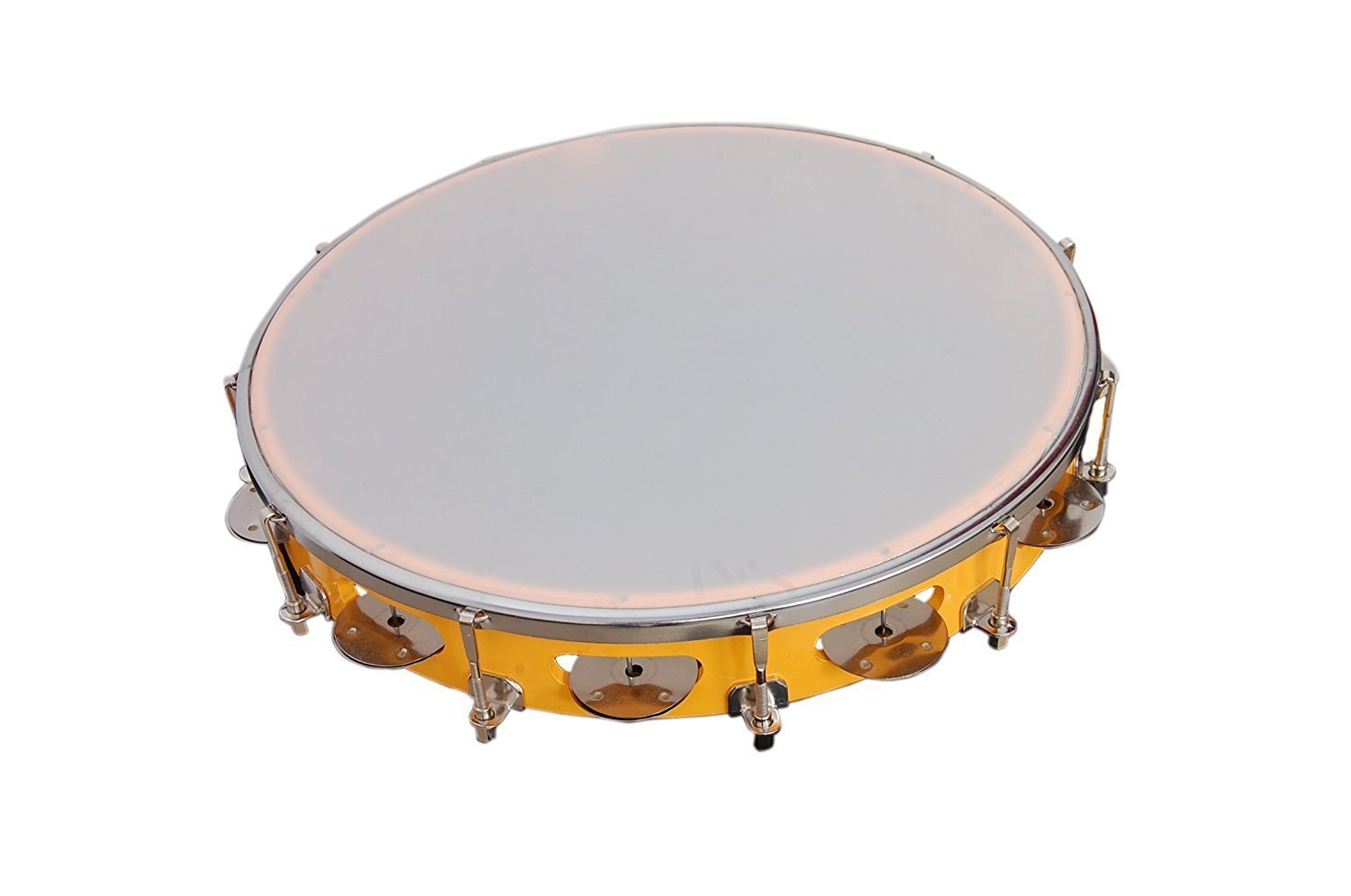 Shreyas Tambourine Hand Percussion Musical Instrument Fibre Daffli 12 ...