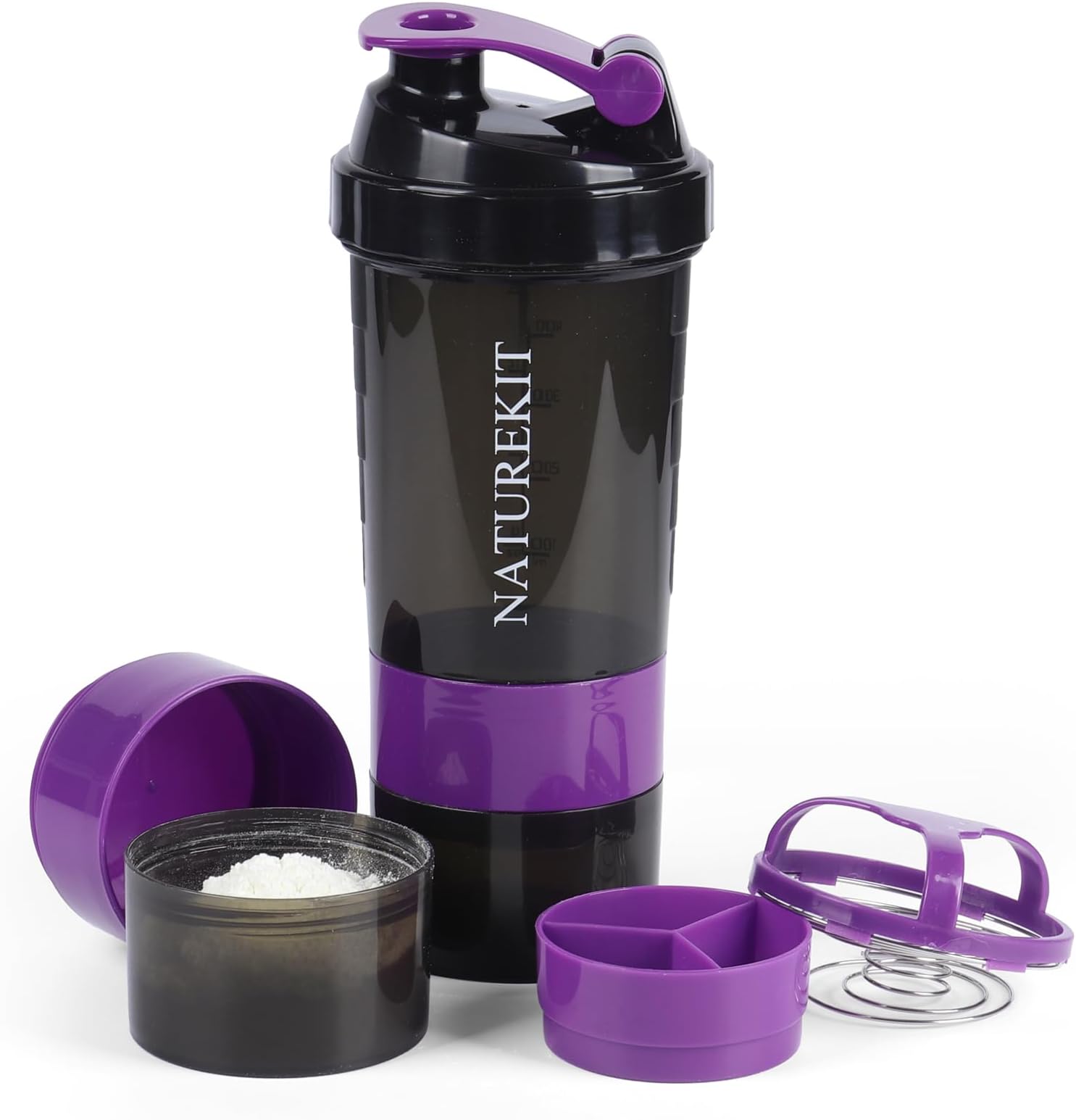 Amazon.com: NATUREKIT Shaker Bottle,Protein Shaker with Powder Storage ...