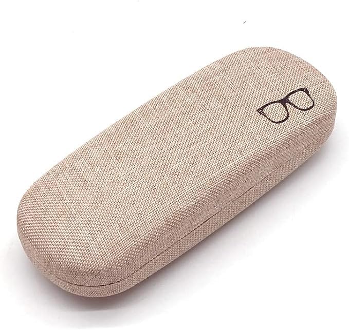 Buy OKU 1 Pack of 1 Eyeglasses Hard Shell Glasses Case Linen Fabrics ...