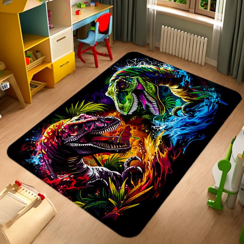 Amazon.com: Dinosaur Rug - Fun Dinosaur Area Rug for Bedroom and ...