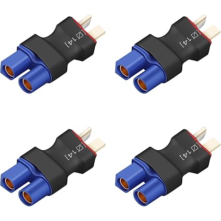 Amazon.com: 4pcs RC LiPo Battery Connector Adapter Compatible with EC3 ...