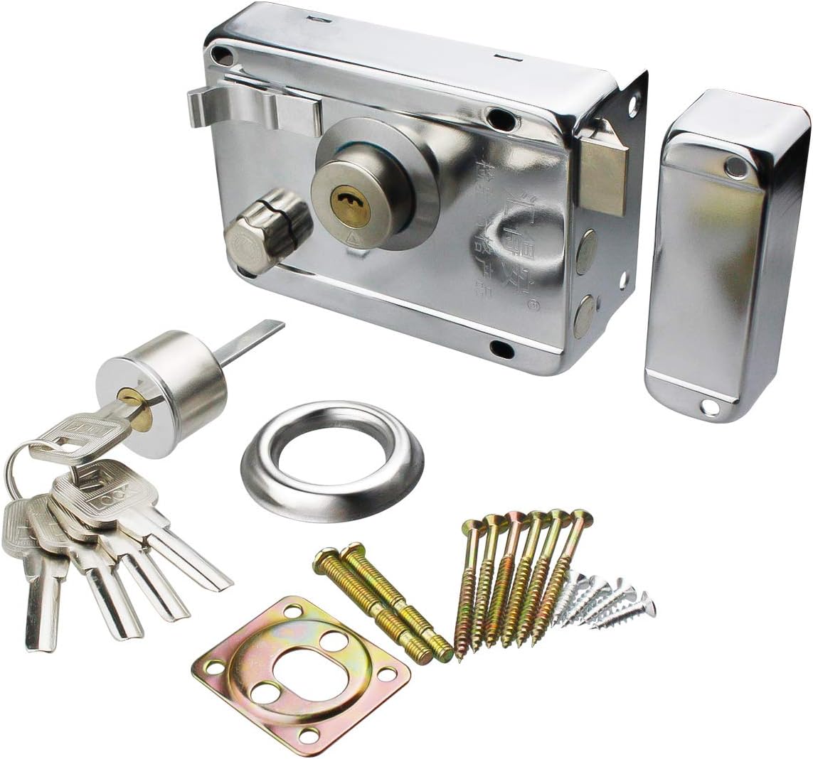 XMHF Home Safety Vertical Keyway Cylinder Deadbolt Rim Lock Set ...