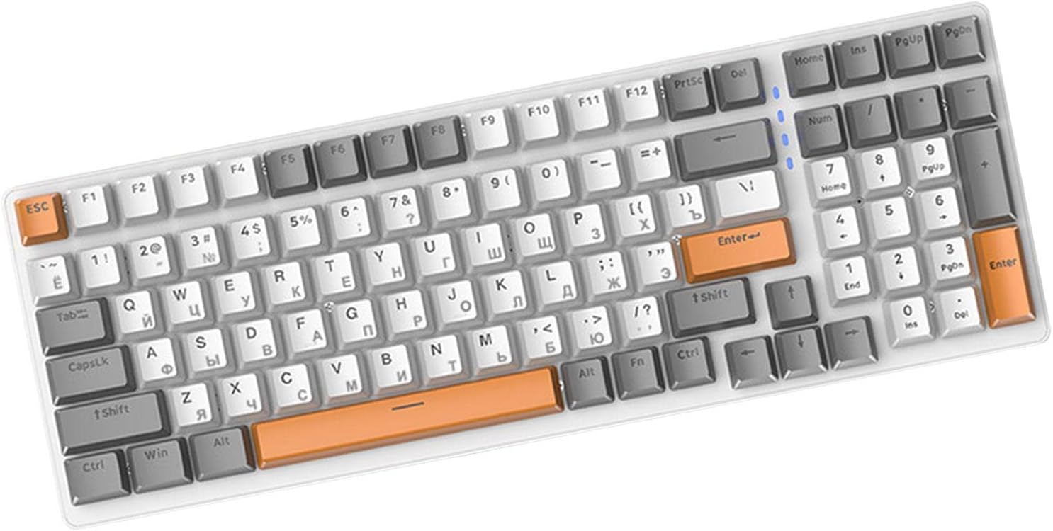 Amazon.com: predolo Russian Mechanical Gaming Keyboard 100 Keys ...