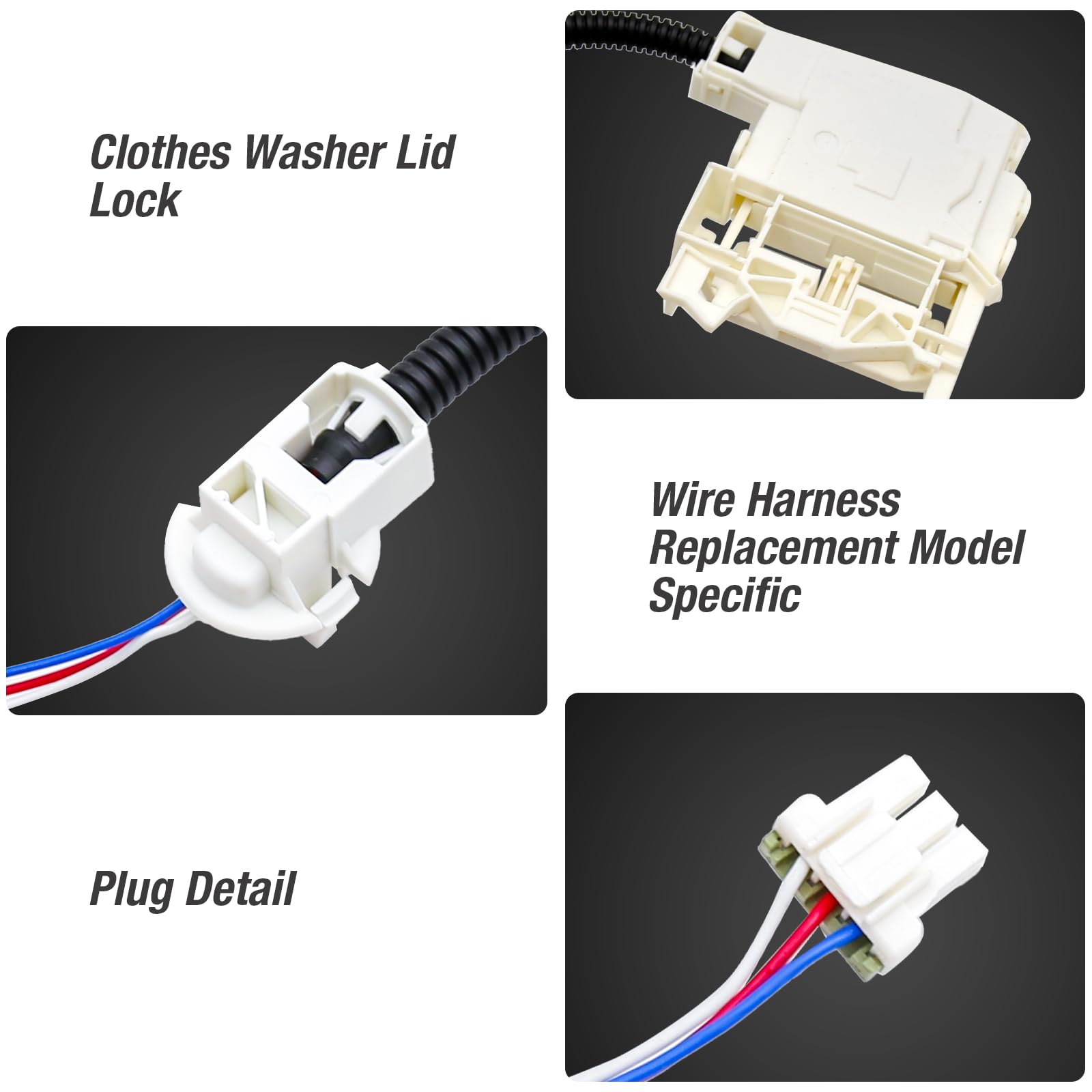 EATAKWARD WH08X32657 WH08X31222 Clothes Washer Lid Lock Assembly with ...