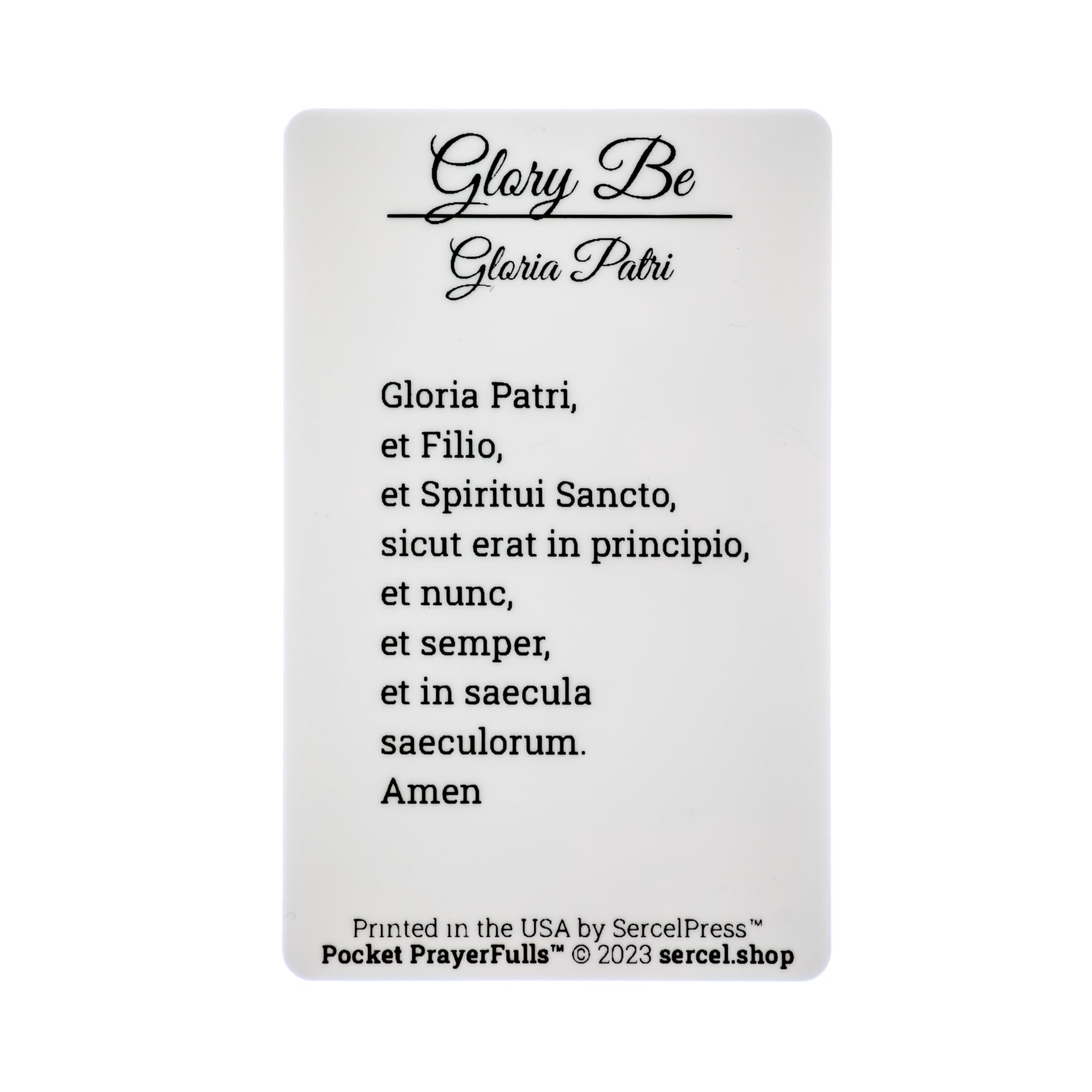 Glory Be Prayer Catholic
