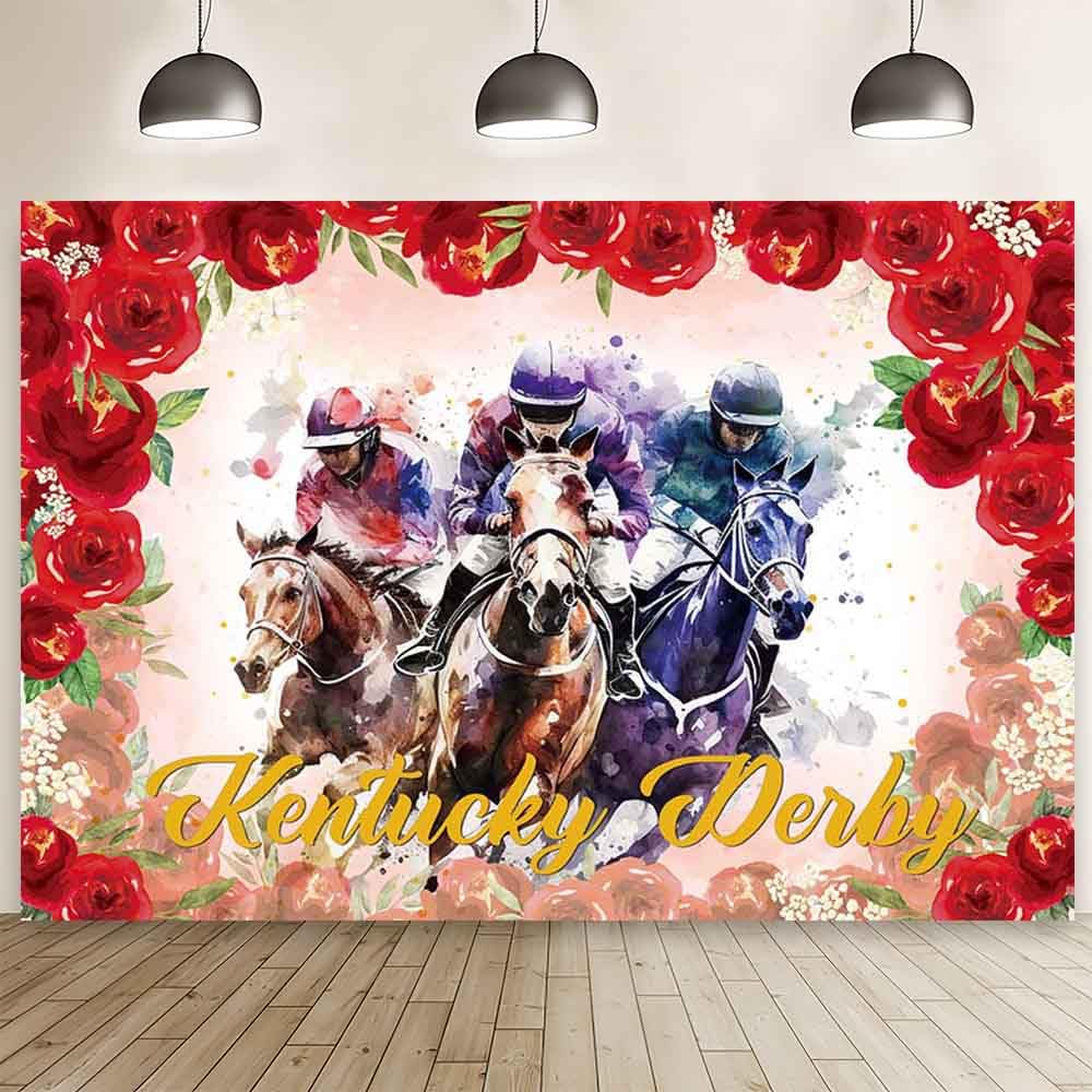 Amazon.com : MEHOFOND 7x5ft Kentucky Derby Backdrop Kentucky Derby Day Photography Background ...