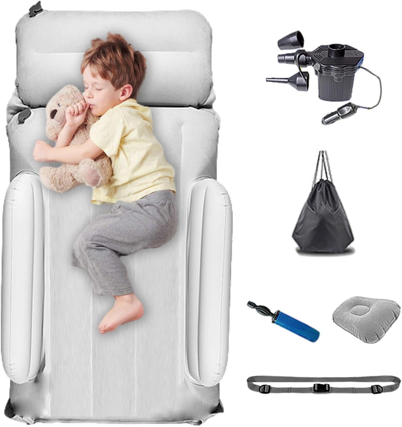 Kids Inflatable Travel Bed, Lightweight Toddler Cot, Folding Child Bed ...