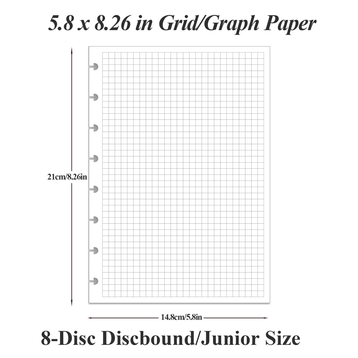 Snapklik.com : A5 TUL Discbound Grid Refill Paper, 8-Disc Discbound ...