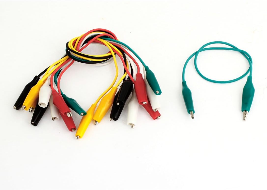 uxcell 10Pcs Double-Ended Test Leads Alligator Crocodile Clip Wire 34cm ...