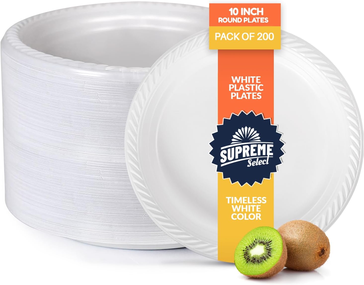 Amazon.com: Select Settings [50 COUNT] (10.25 Inch) Silver Rim Plastic ...