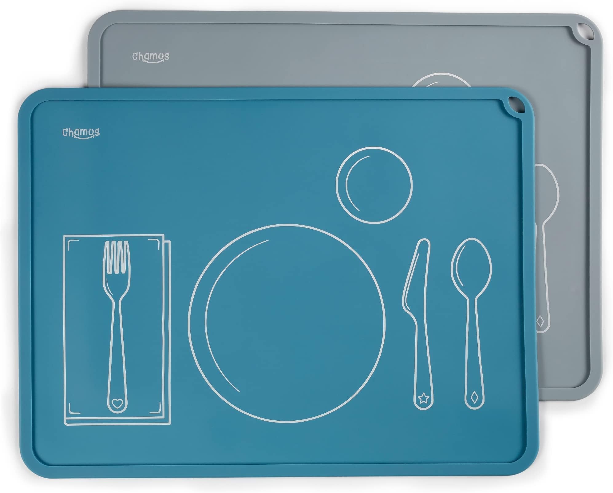 Amazon.com : Zhehao 4 Pcs Montessori Kids Placemat 16 x 12'' Non Slip ...