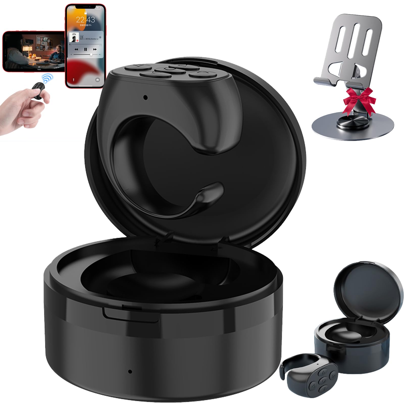 Amazon.com: Fingertip Wireless Bluetooth Remote Control, Scrolling Ring ...