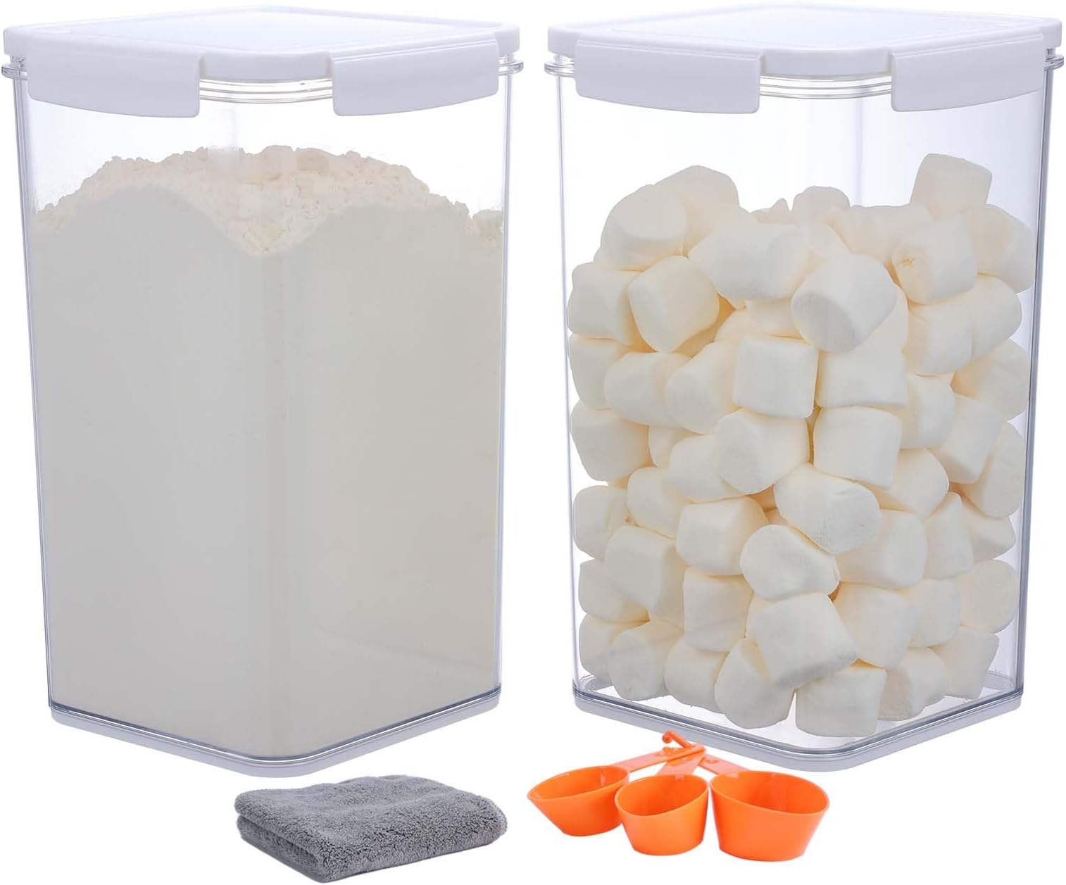Amazon.com: 2-Pack Large Rice Storage Containers 10 Liter 340 oz Feed ...