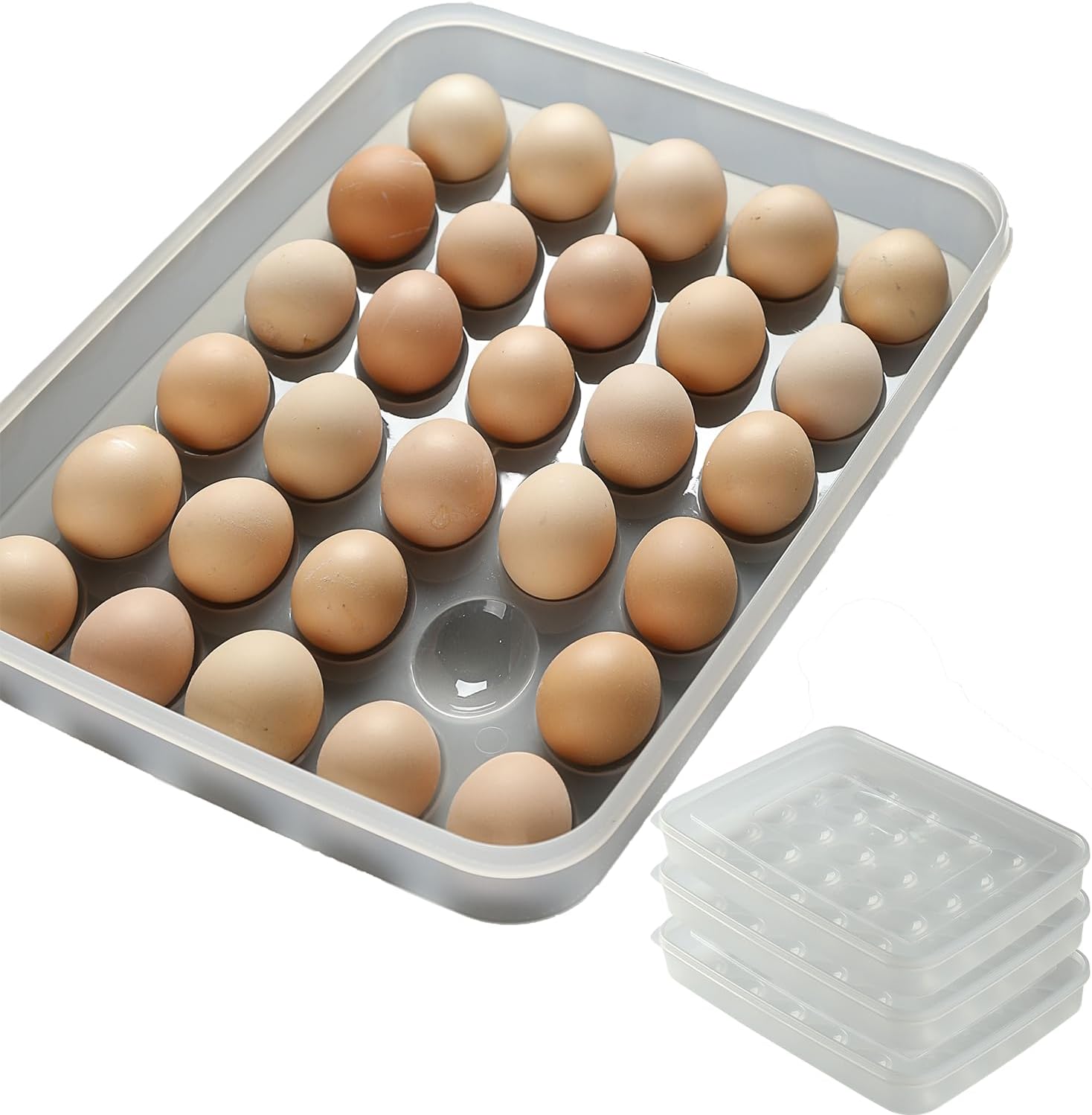 Amazon.com: WHALEZZ Deviled Egg Containers with Lid, 30 Eggs Plastic ...