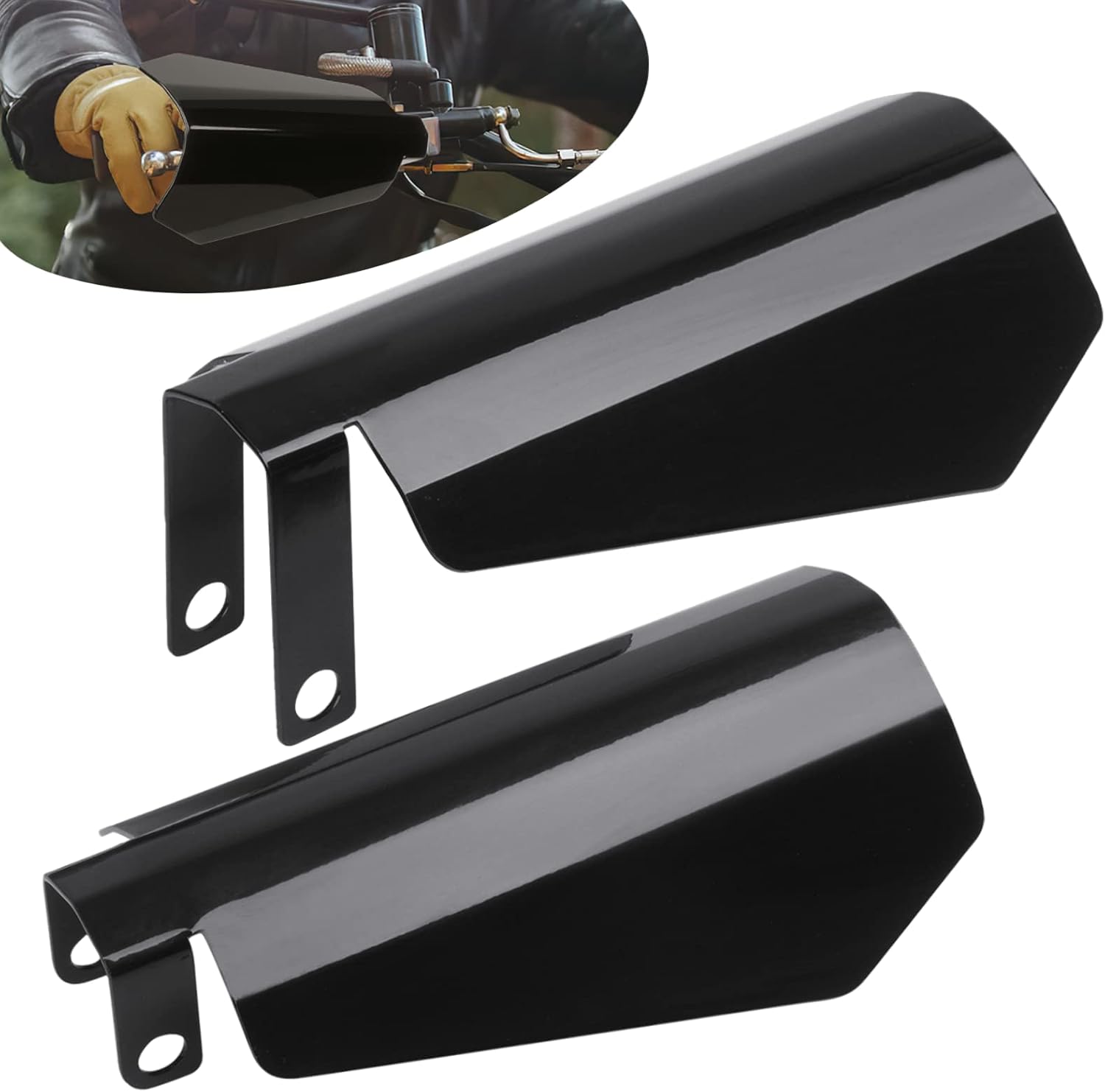 Amazon.com: 1 Pair Universal Motorcycle Handguards, Coffin Cut Hand ...