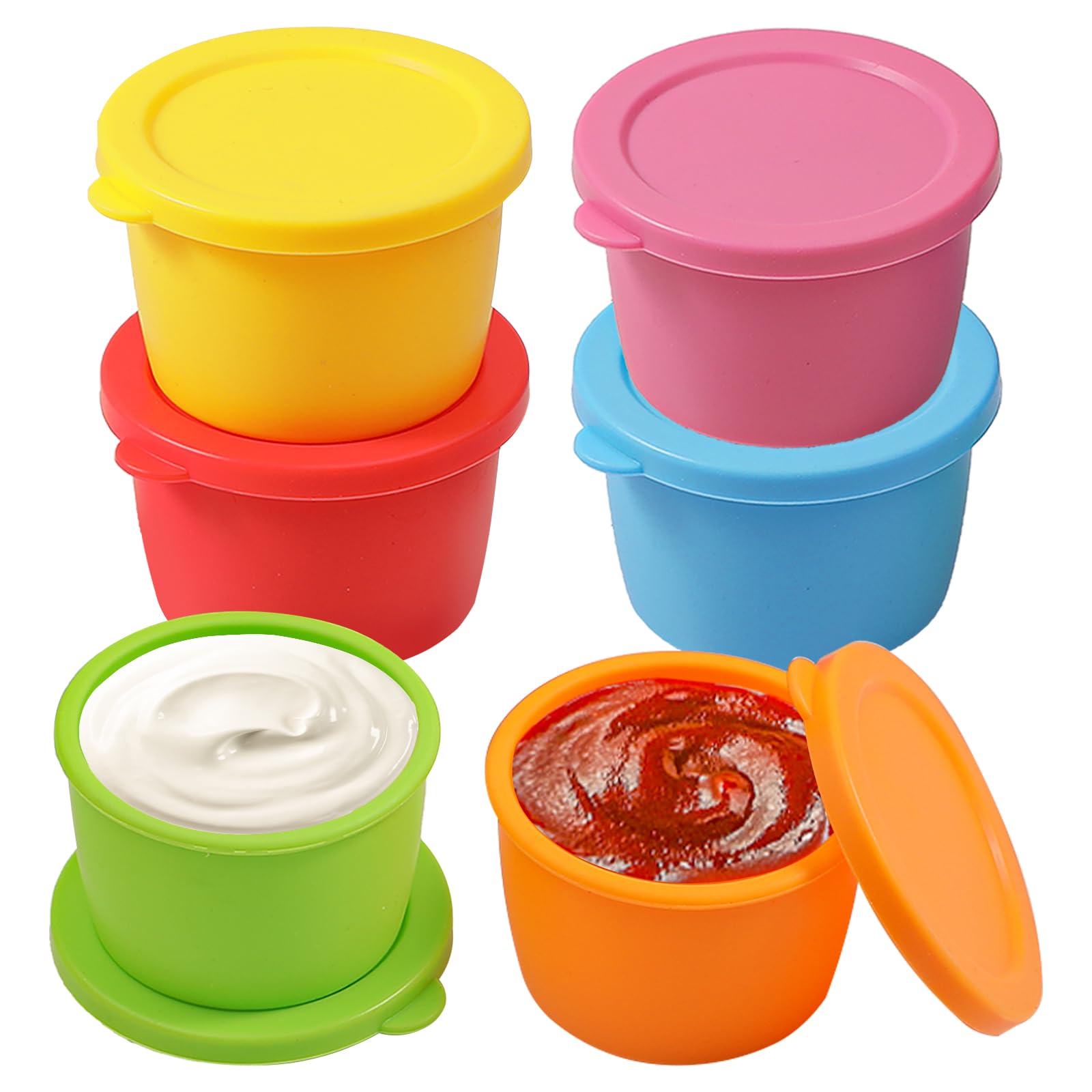 Amazon.com: KOLUTI Nonstick Silicone 2.4oz Salad Dressing Container To ...