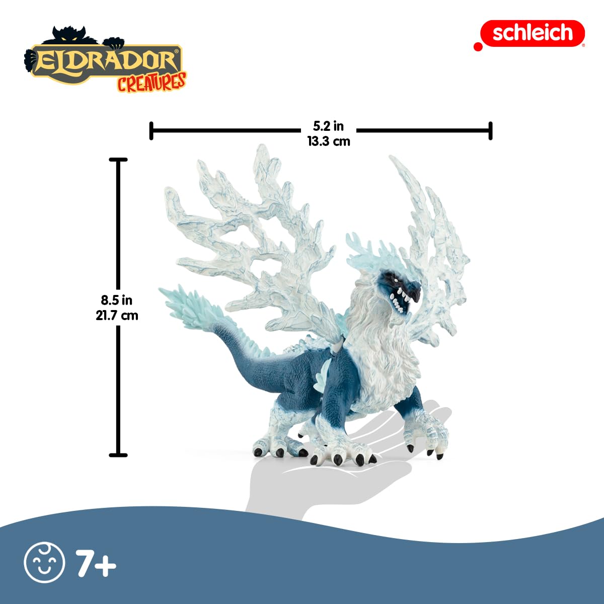 Snapklik.com : Eldrador Creatures New 2024 Ice Dragon Action Figure