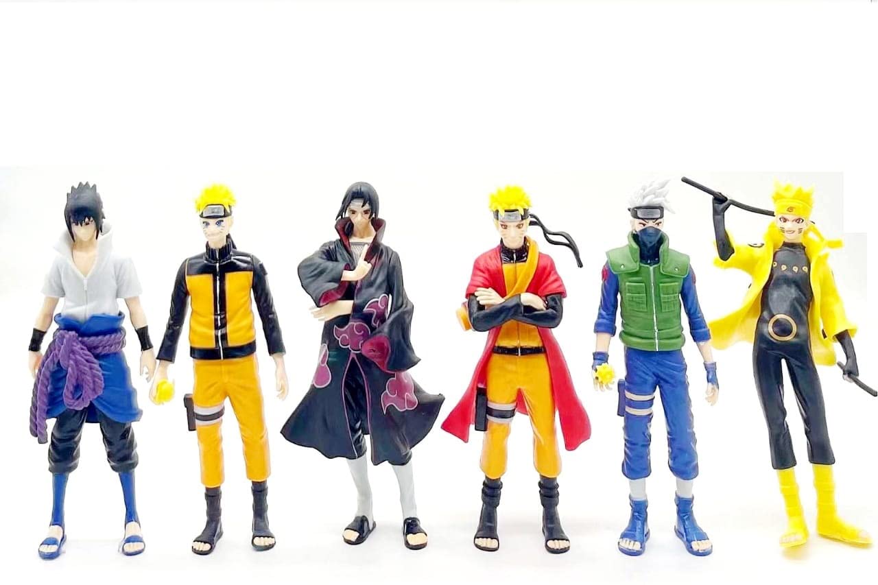 Buy Freakmall Naruto Action Figure Set of 6 Action Figure with Stand ...