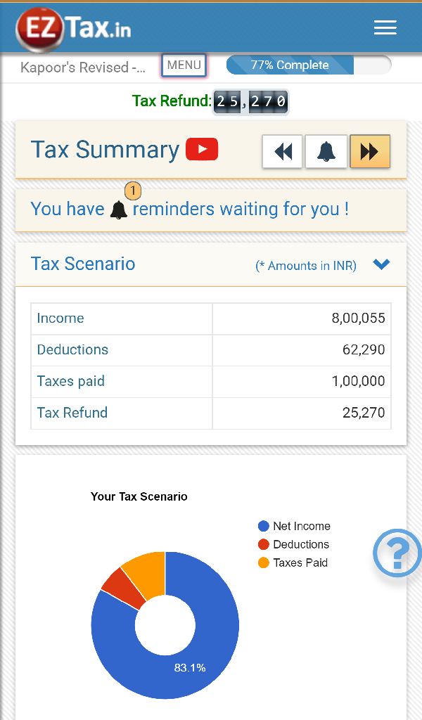 EZTax.in | Income Tax Return (ITR) Filing:Amazon.com:Appstore for Android
