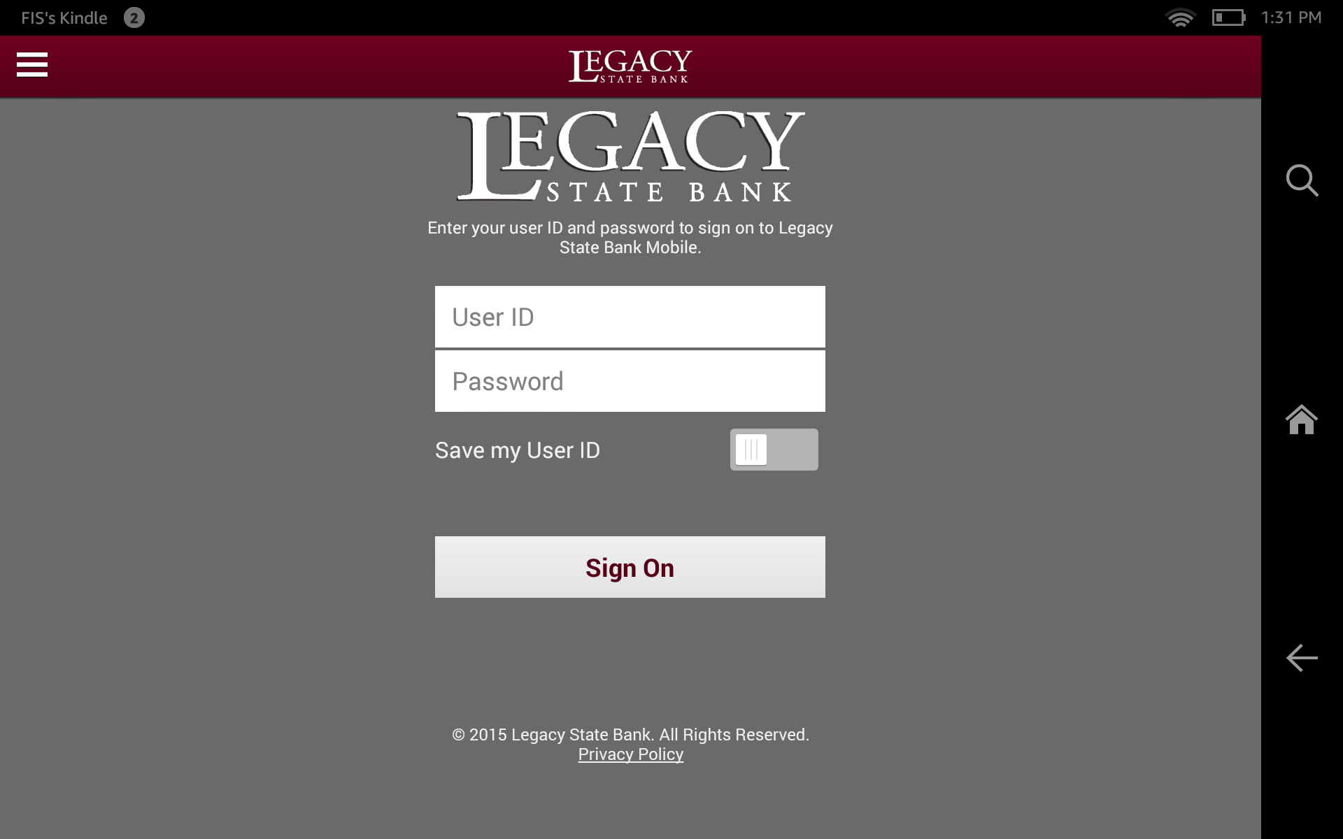 Legacy State Bank - App on Amazon Appstore