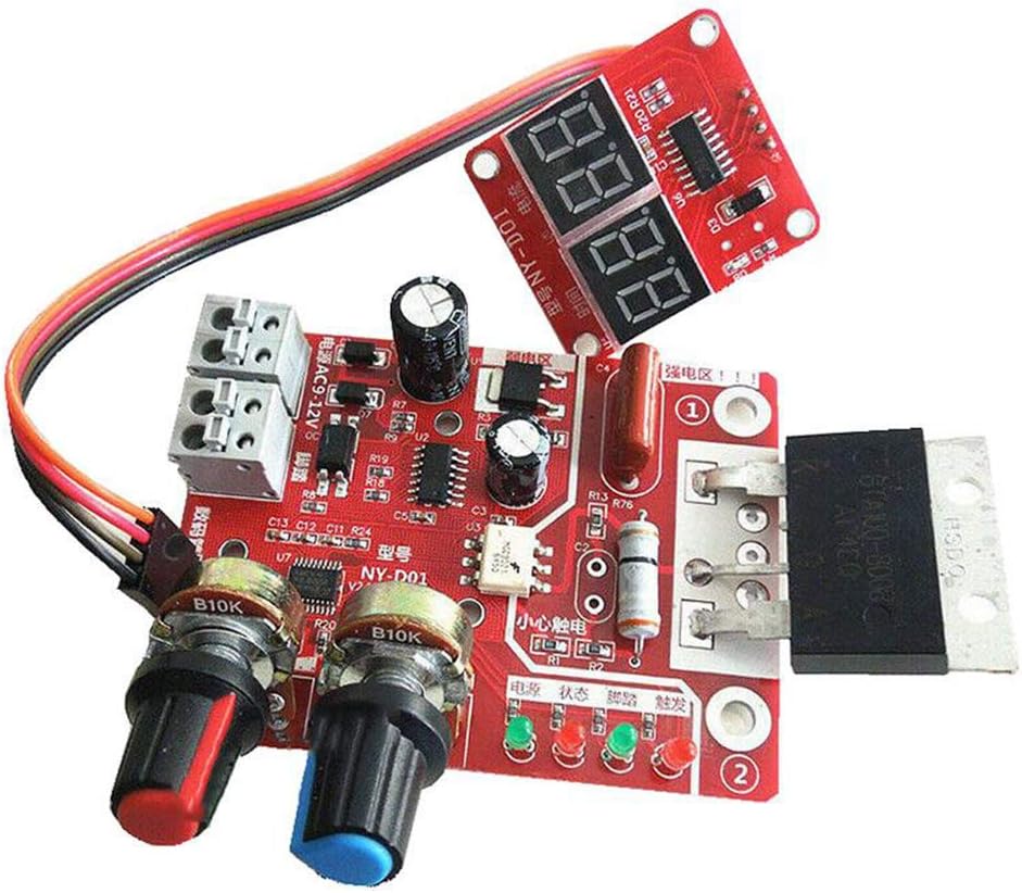 Taidacent NY-D01 DIY Spot Welder Controller 40A Adjustable Spot Welding Time and Current ...