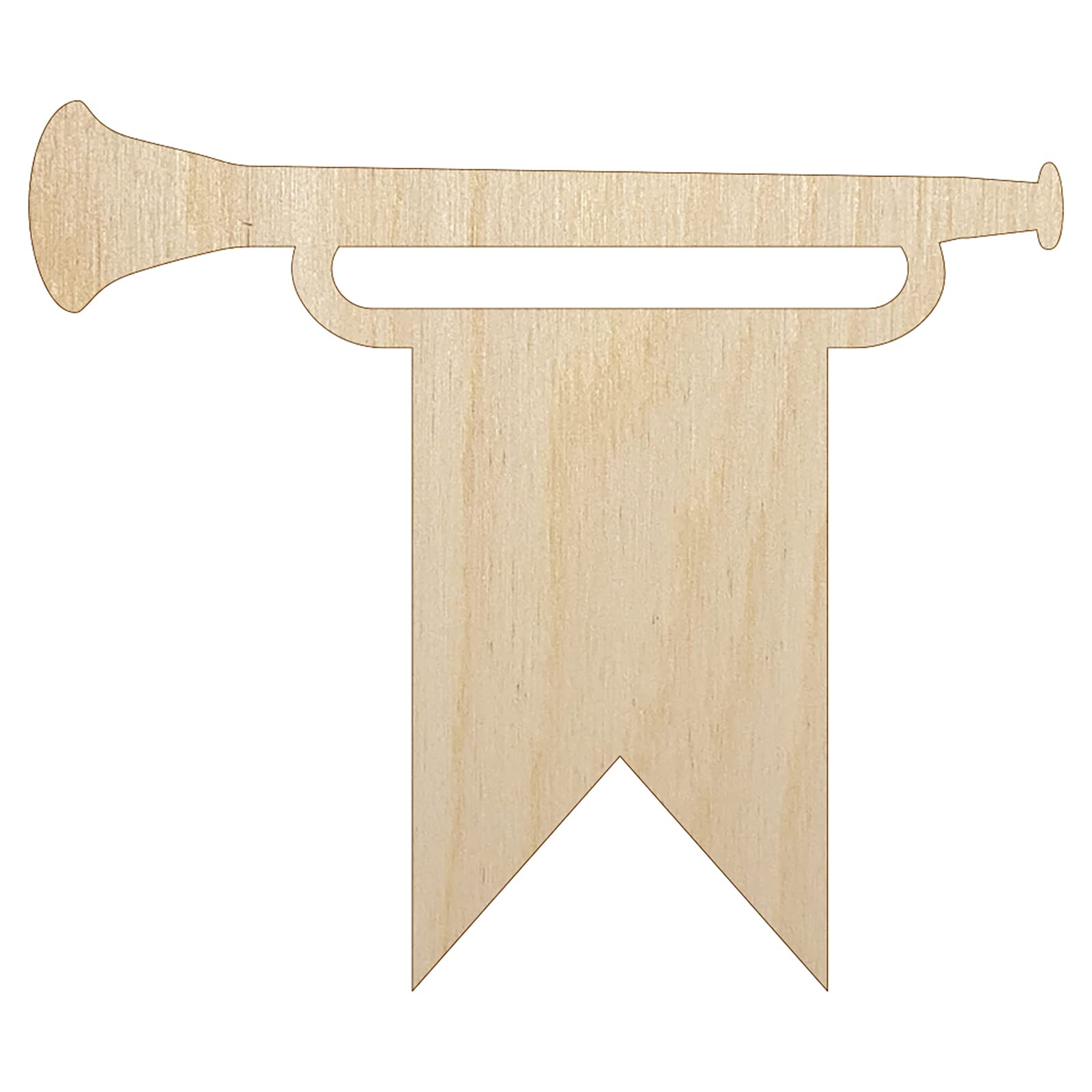 Amazon.com: Trumpet and Banner Royal Medieval Unfinished Wood Shape ...