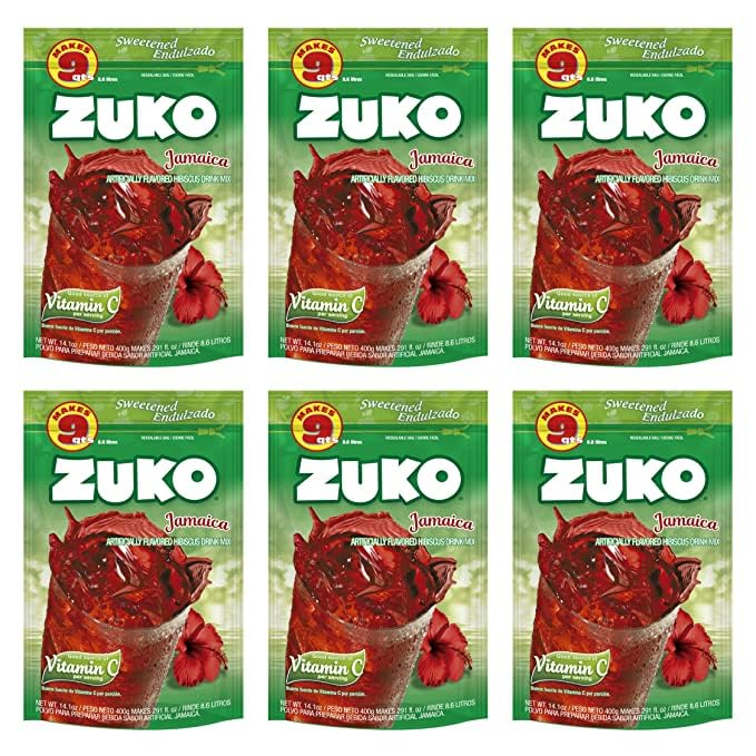 Amazon.com: ZUKO Jamaica Instant Powder Drink, Family Pack, No Sugar ...