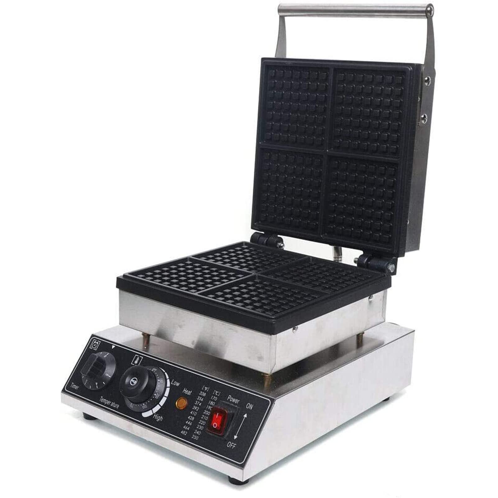 Buy Electric Waffle Maker Machine, 2000W Commercial Stainless Steel ...