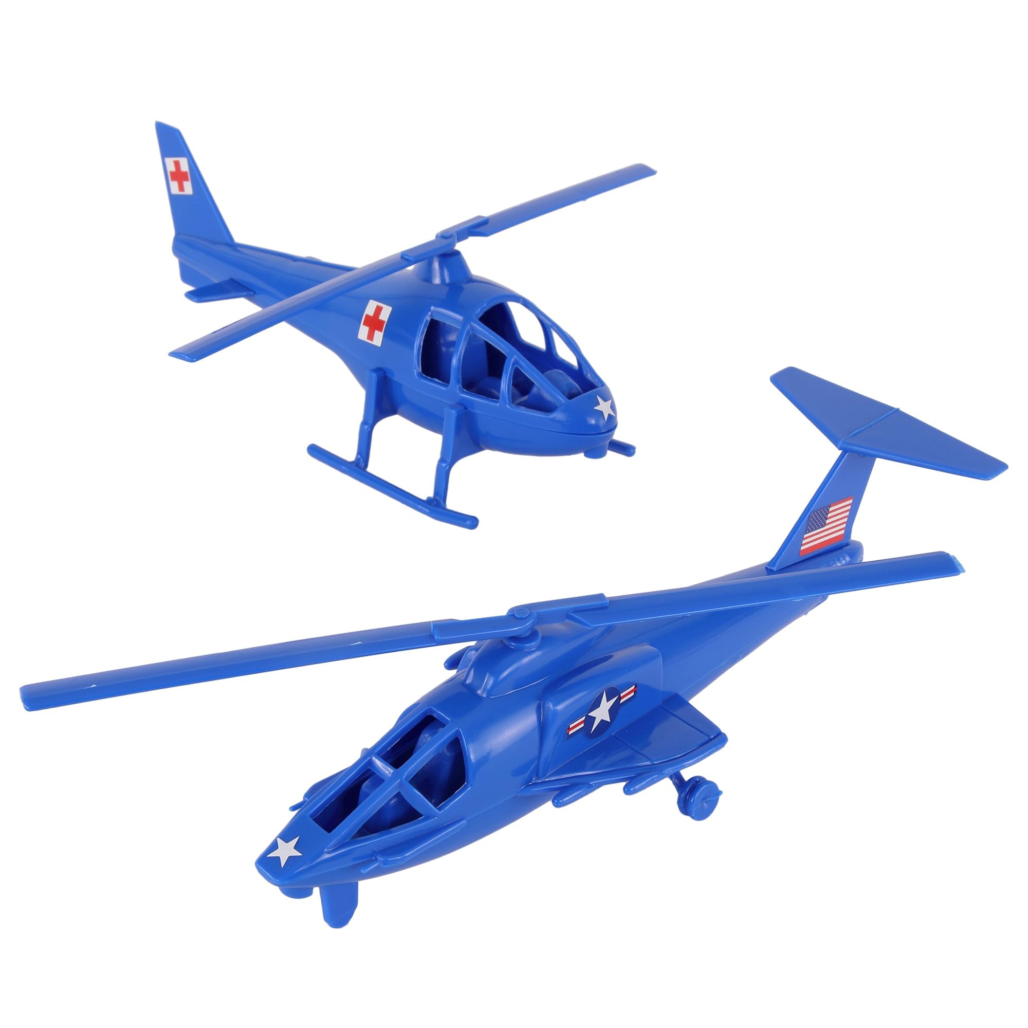 Amazon.com: TimMee Air Support Helicopters - 2pc Blue Plastic Army Men ...