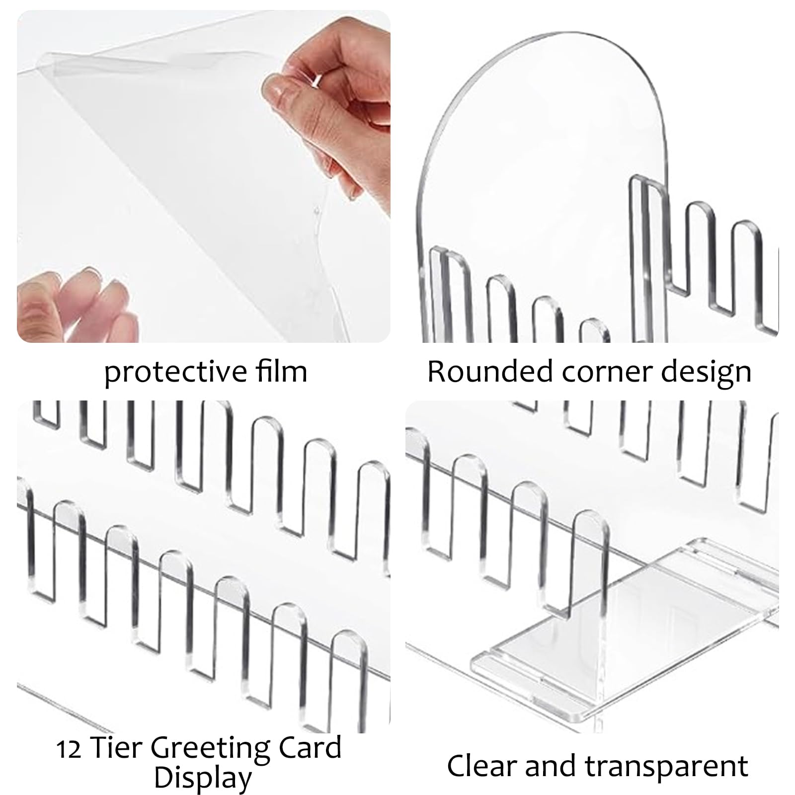 Gzsekken Acrylic Index Card Box,Card Holder for Flash Cards Recipe ...
