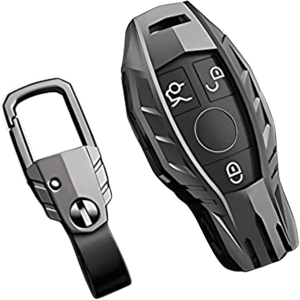 Amazon.com: Tukellen for Mercedes Benz Key fob Cover Genuine Leather ...
