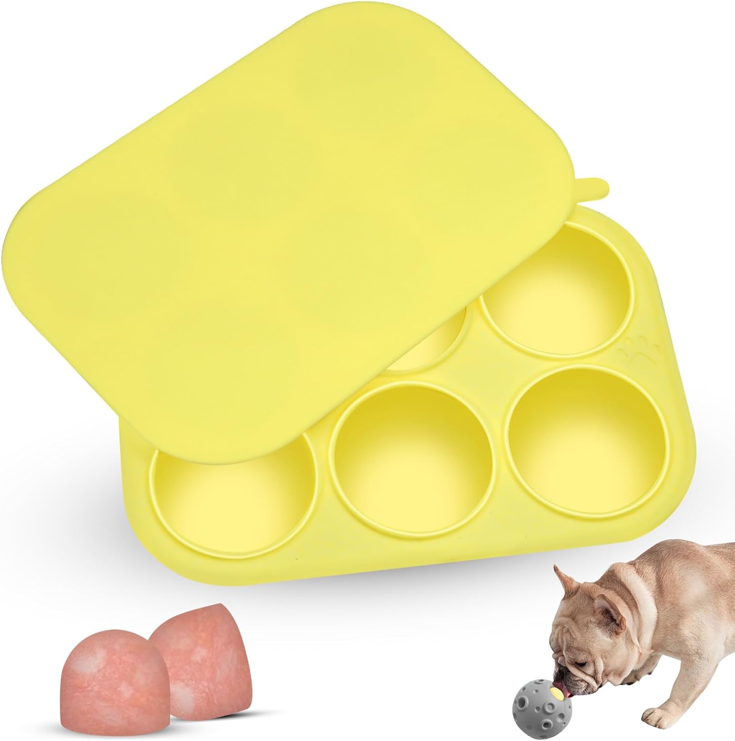 Amazon.com: Dog Treat Molds for Baking and Freezing, 6 Cavities ...