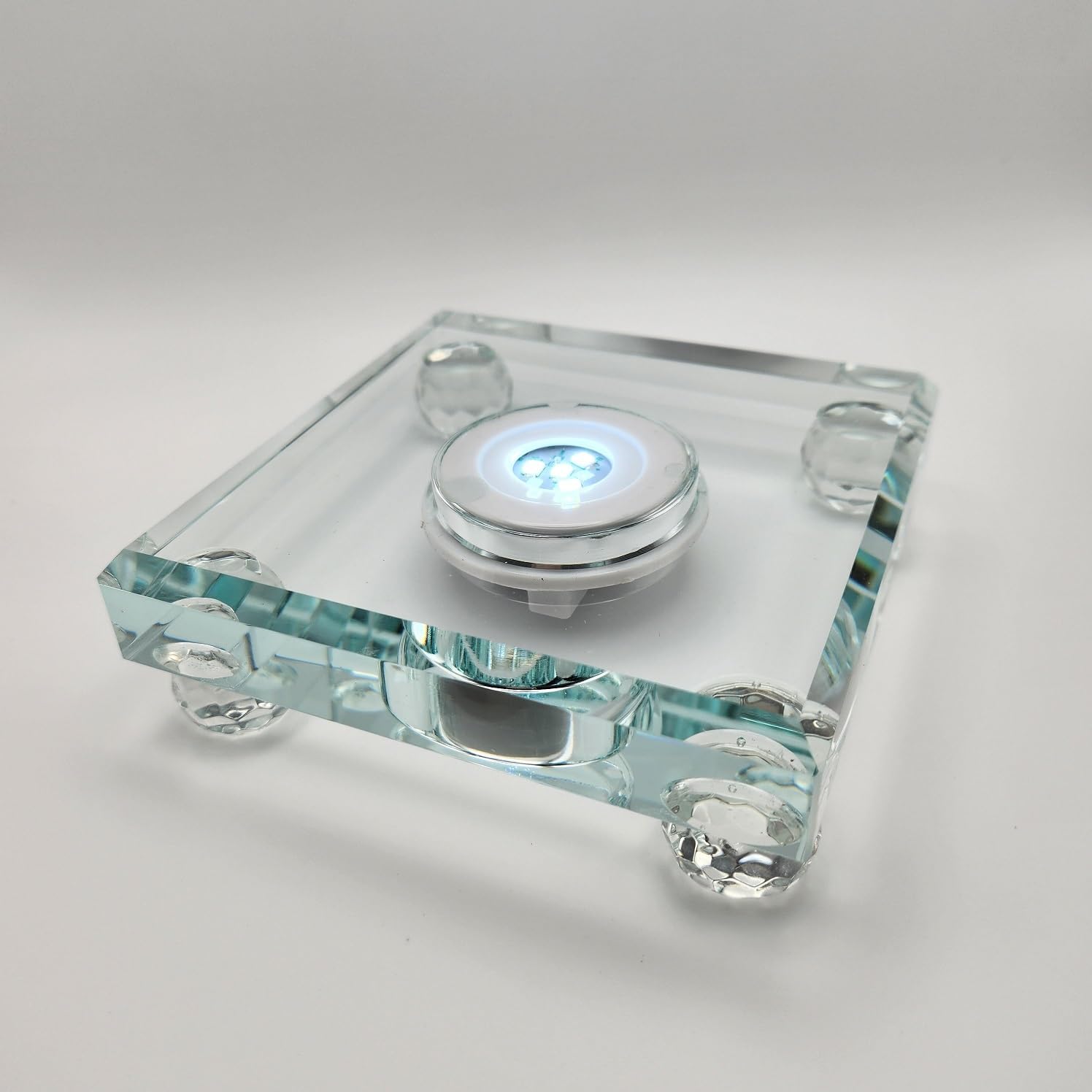 Amazon.com: Rechargeable 4"x4" flat LED light crystal base with fixed ...