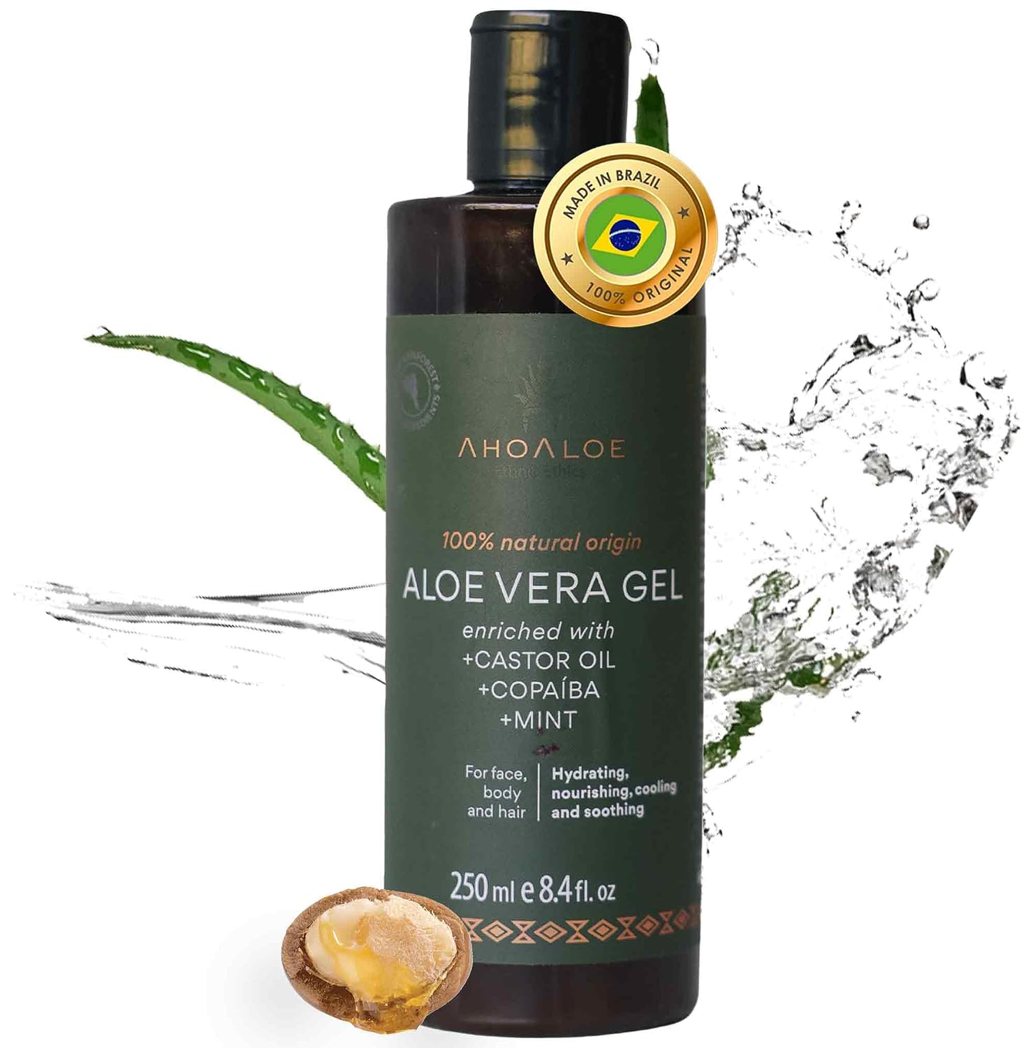 Amazon.com : AHOALOE Brazilian Aloe Vera Gel - Multipurpose ...