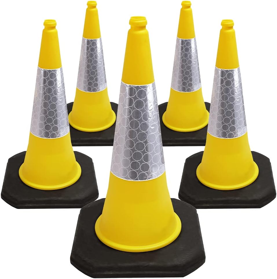 Street Solutions - 6 x"No Waiting" Road Traffic Cones 18" (460mm) Self ...
